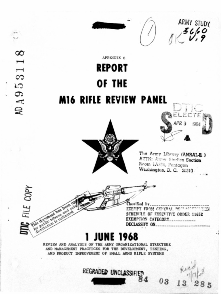 Report of The m16 Rifle Review Panel App 8 | PDF | Project Management | Evaluation