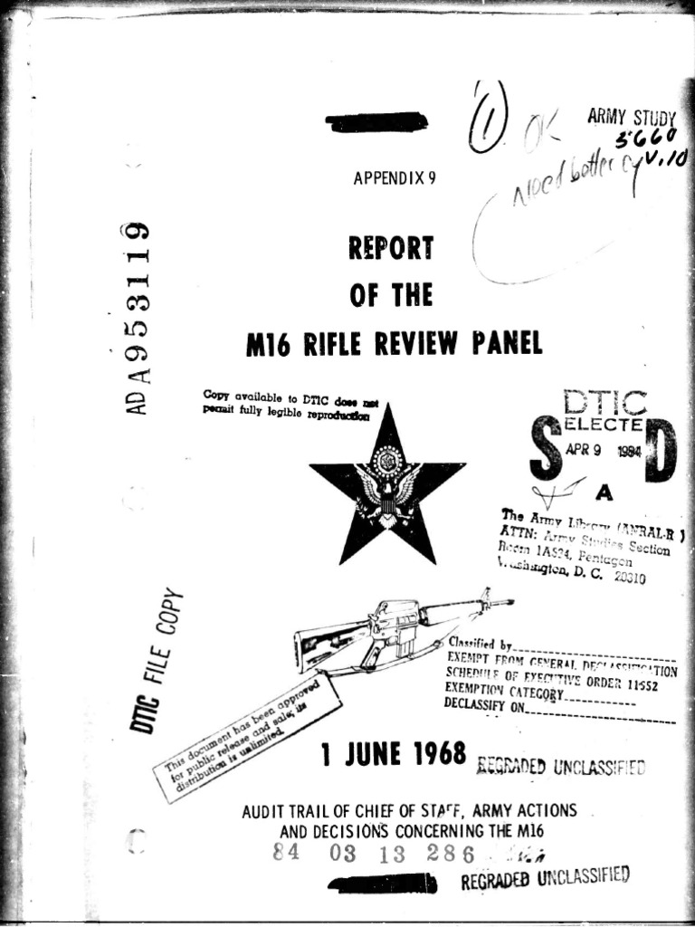 M16 Rifle Review Panel Report Audit | PDF