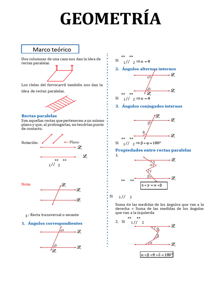 Propiedades de Rectas Paralelas | PDF | Geometría | Geometría euclidiana