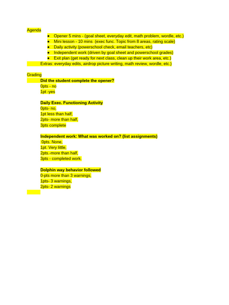 SSC Point Tracking Sheet, Grades 10-12 | PDF