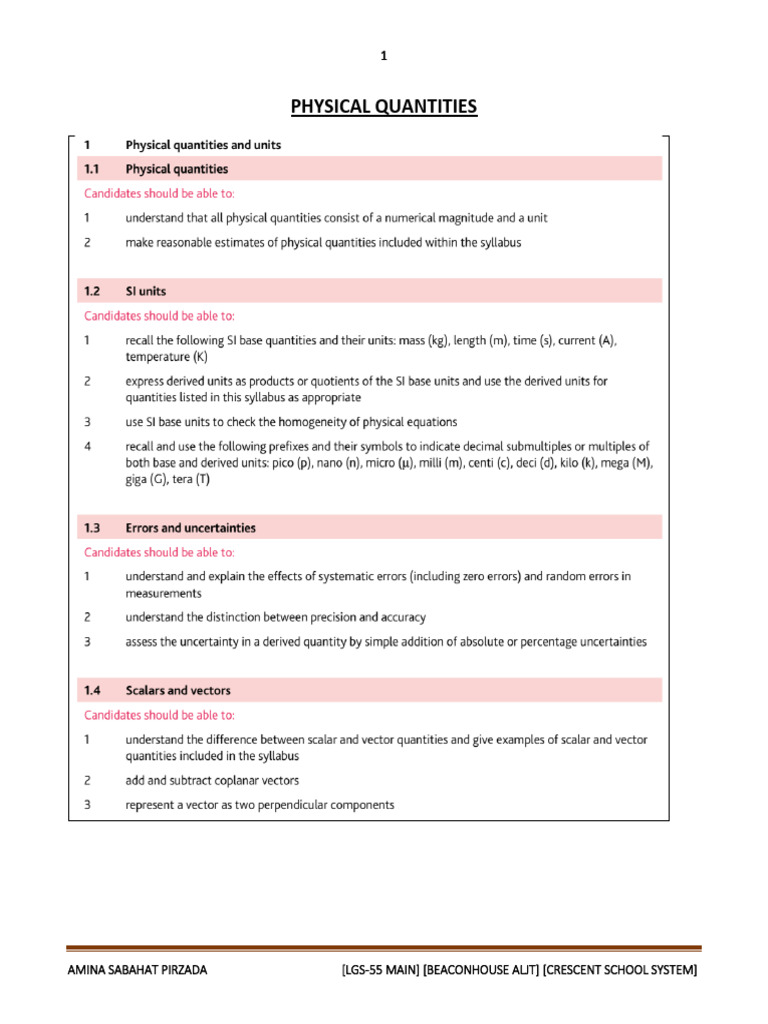 Physics Basics for High School Students | PDF | Mole (Unit) | Force
