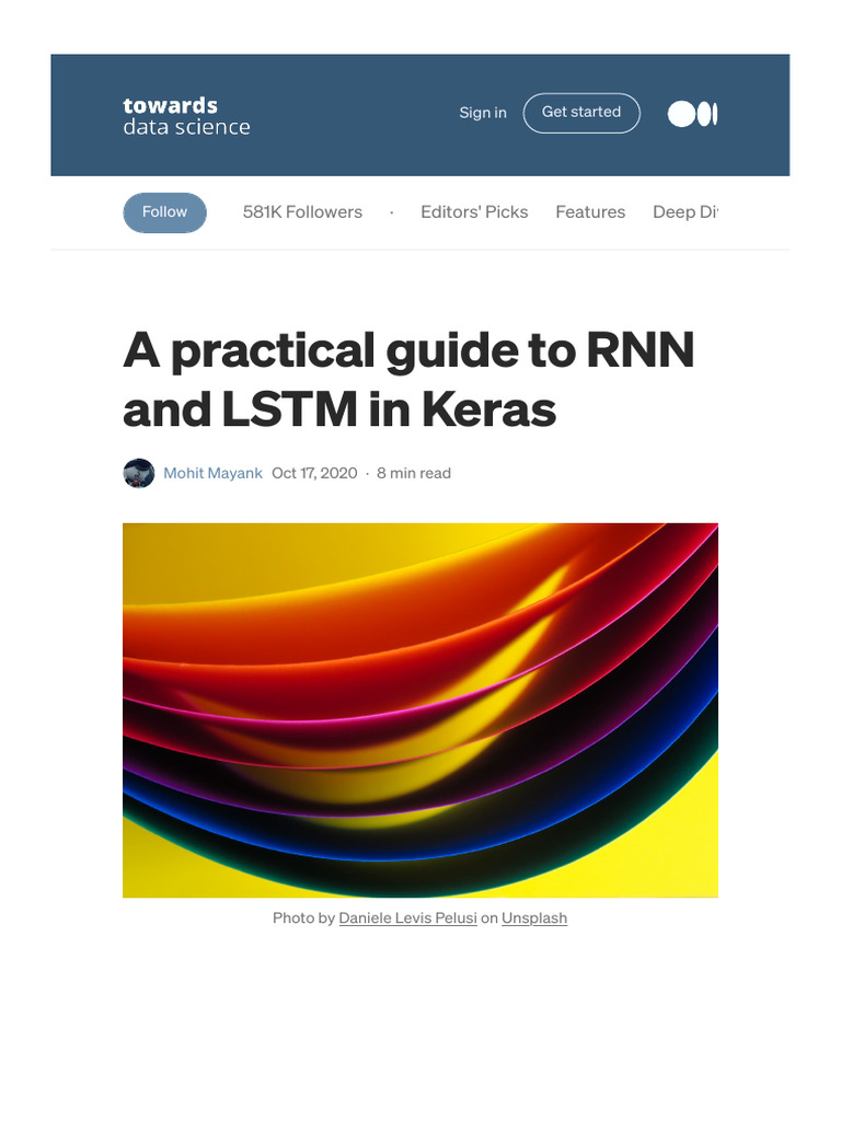 A Practical Guide To RNN and LSTM in Keras - by Mohit Mayank - Towards ...