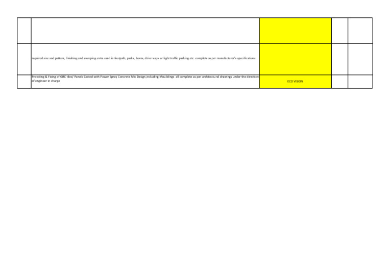 Civil Work BOQ for Kerb and Pavers | PDF