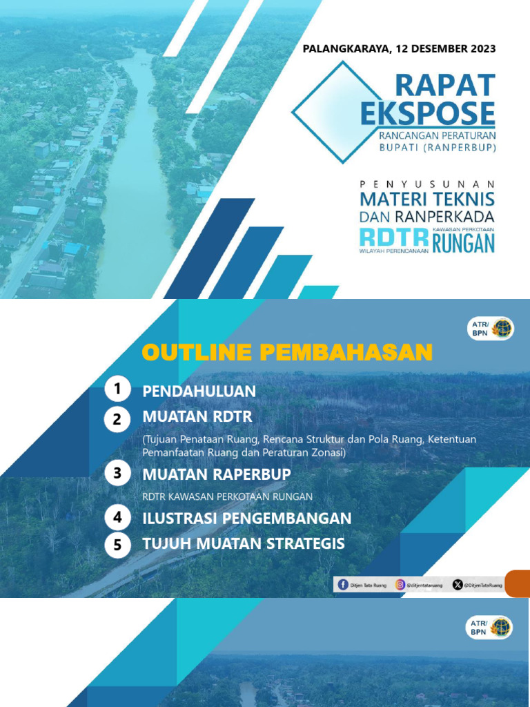 Expose - RDTR Kawasan Perkotaan Rungan | PDF