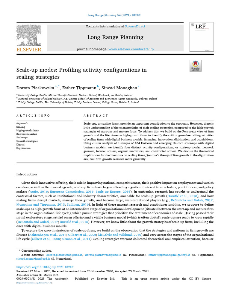 Scale-up-modes--Profiling-activity-configurations-in-sca_2021_Long-Range-Pla | PDF | Cluster ...