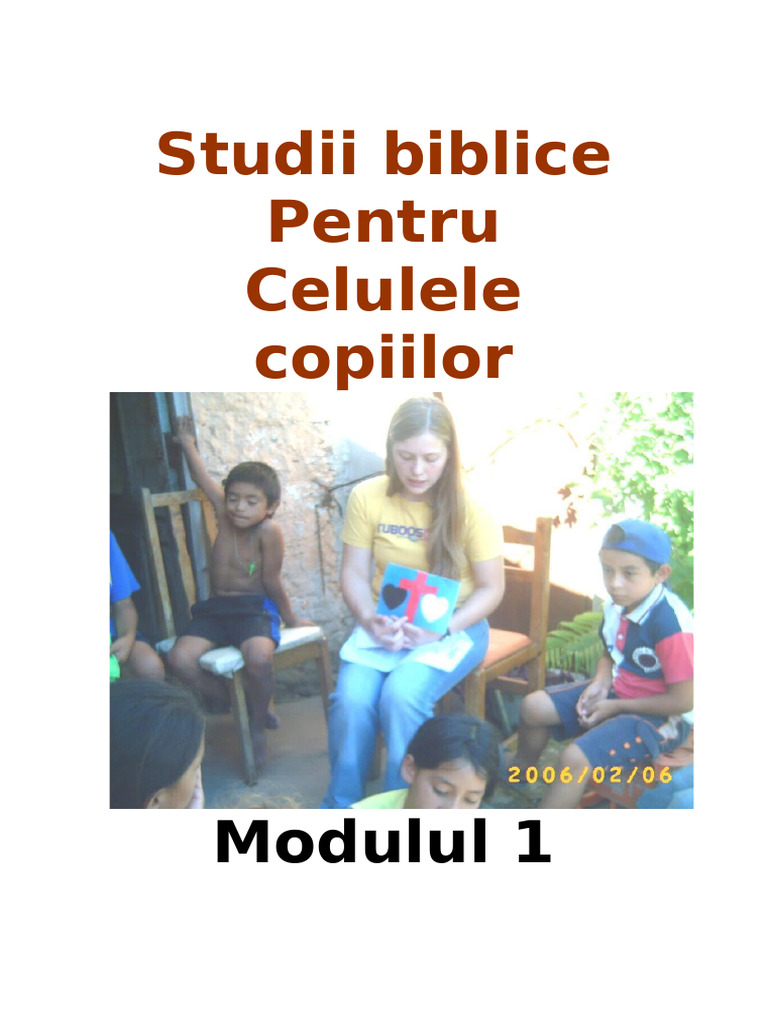 Studii biblice pentru celule de copii - Modulul 1 (5) | PDF