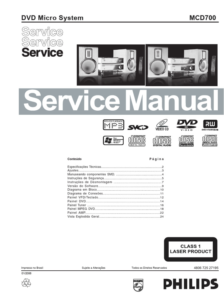 Philips DVD Micro System MCD700 | PDF | Temperatura