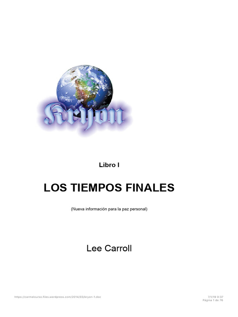 Los Tiempos Finales | PDF | Amor | Conocimiento