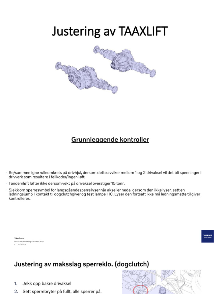 Justering Av TAAXLIFT | PDF