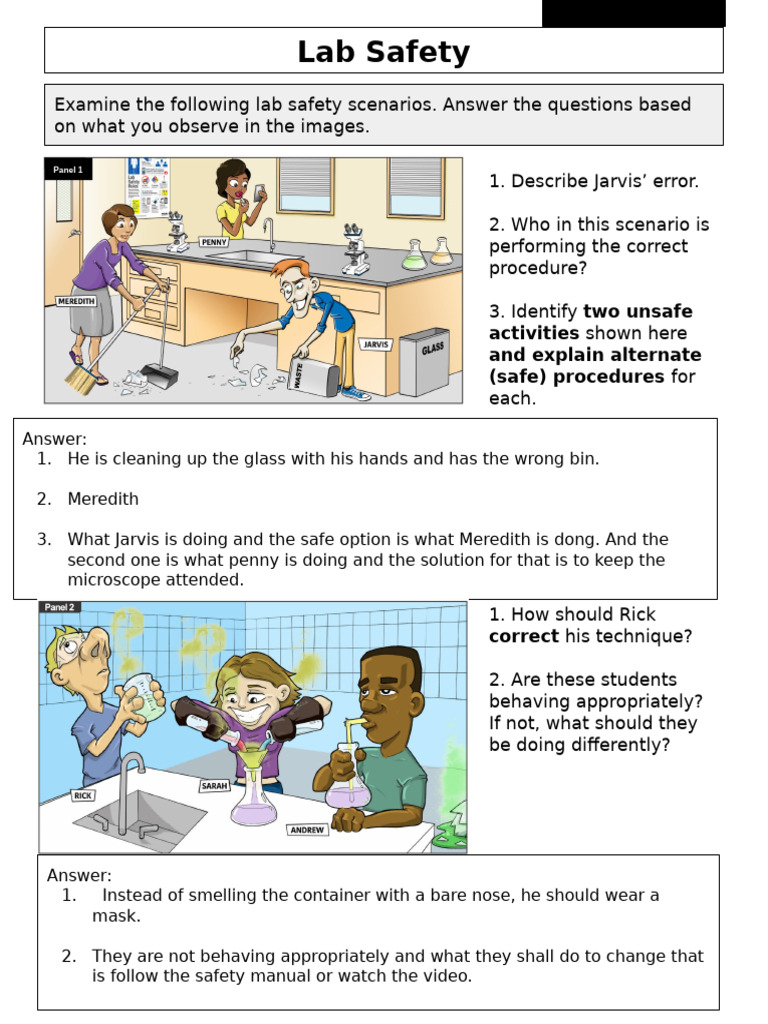 Lab Safety Scenarios | PDF