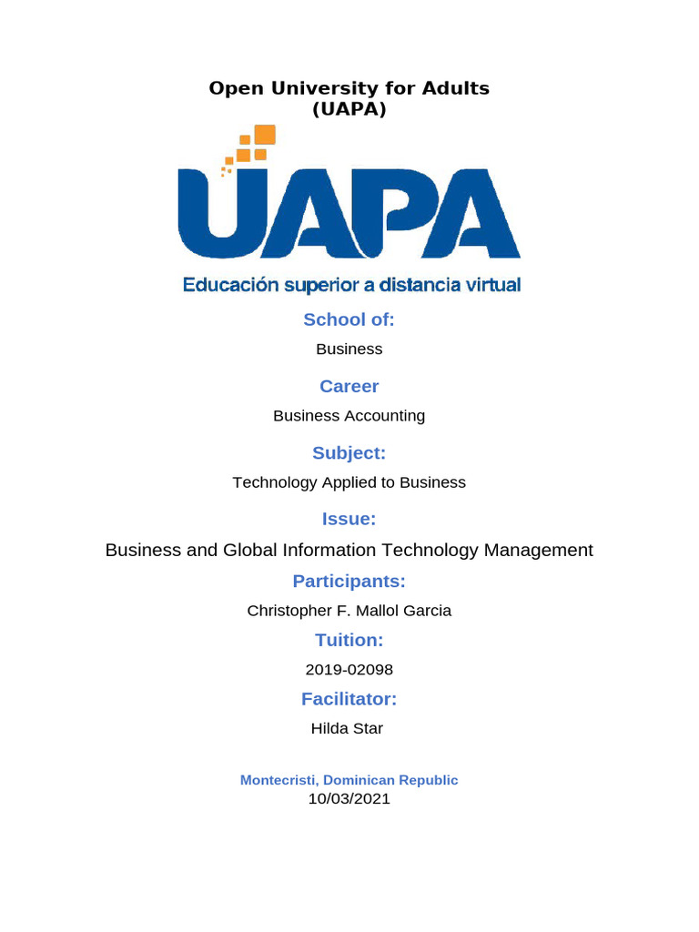 Business Administration and Global Information Technology | PDF | Pay ...