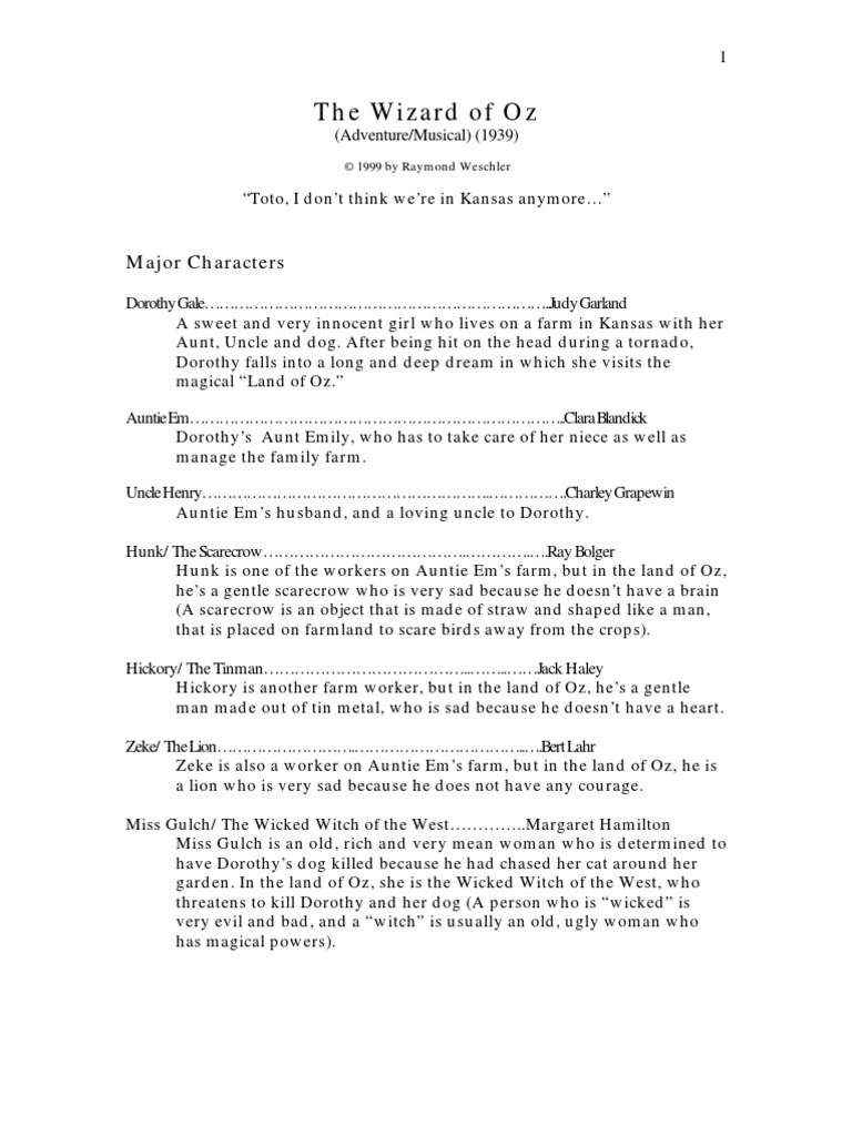 The Wizard of Oz | PDF | Dorothy Gale | Glinda The Good Witch