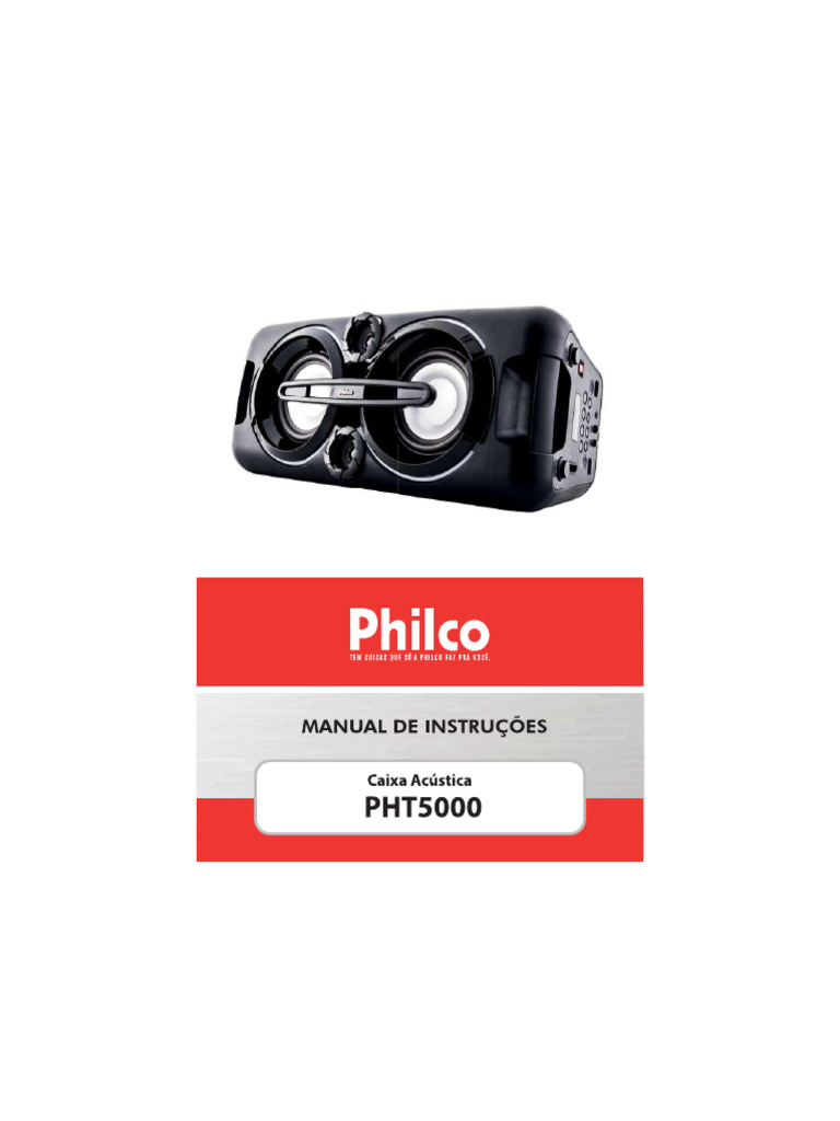 Manual Philco Caixa Acustica PHT 5000 | PDF