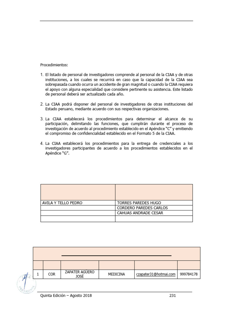 Listado de Investigadores CIAA 2018 | PDF