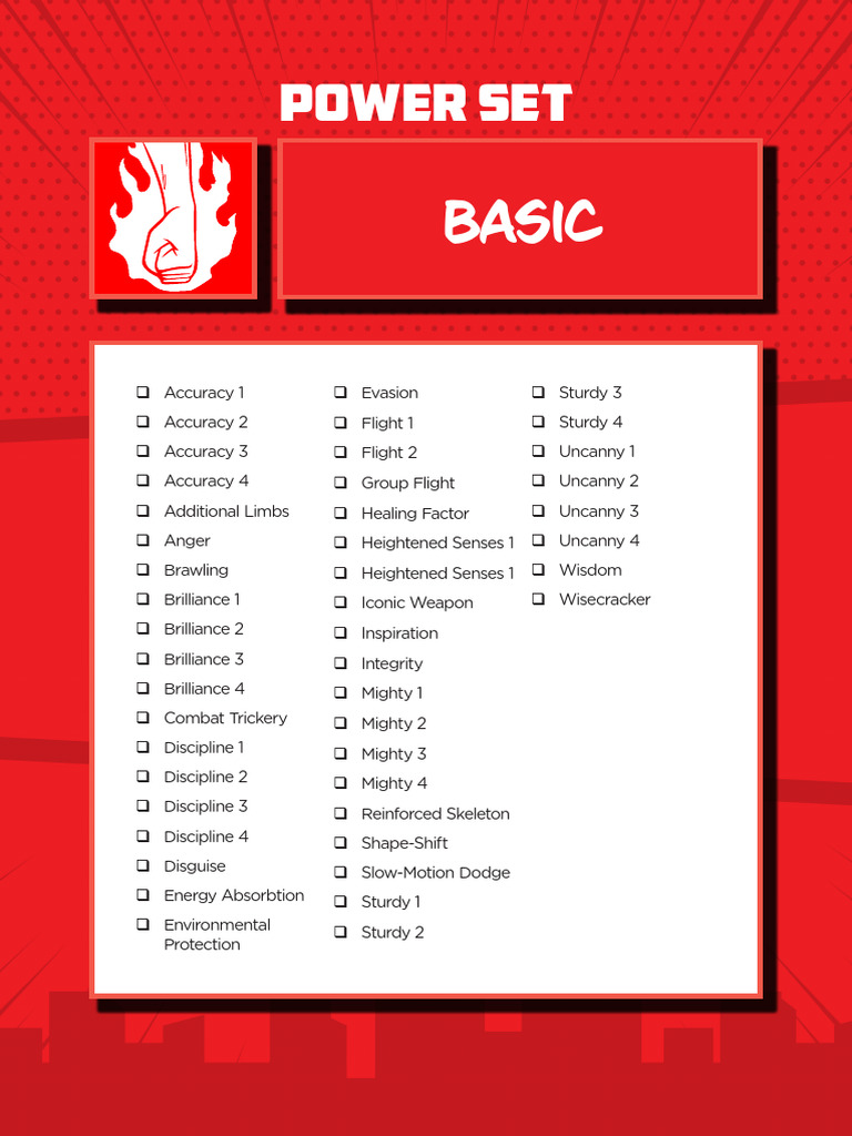 Multiverse RPG Power Set Guide | PDF