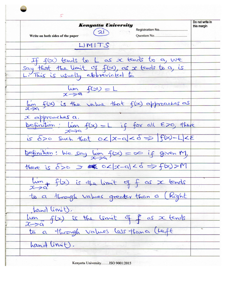 Calculus 1 Limits Pdf