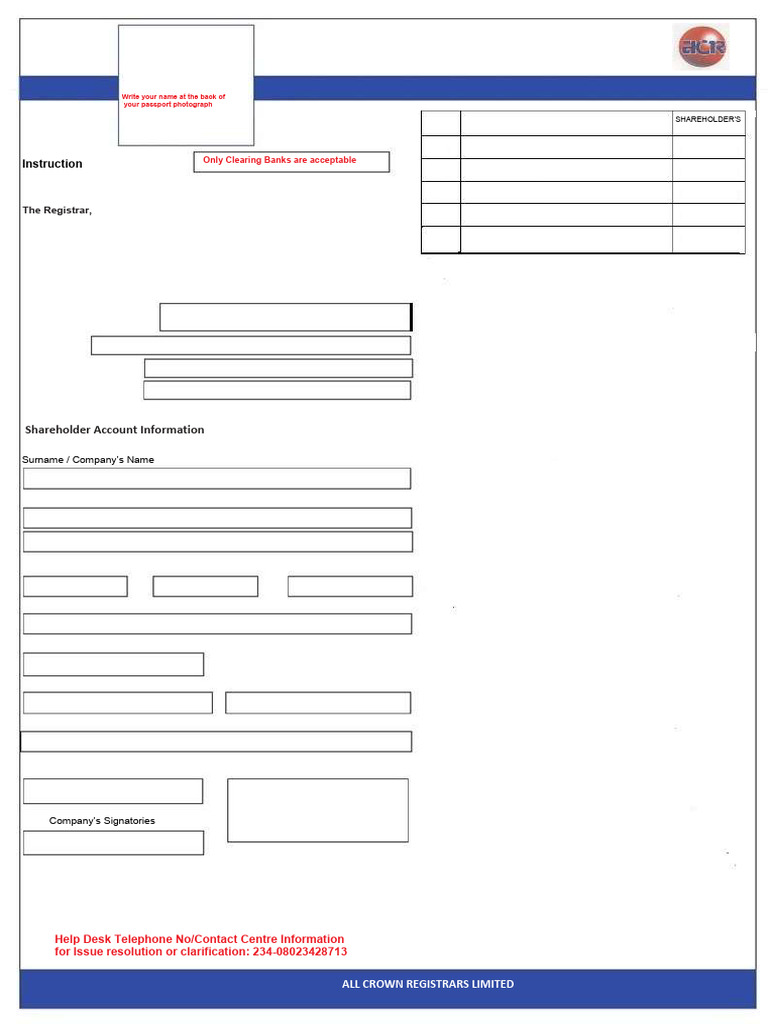 E-Dividend Mandate Activation Form | PDF