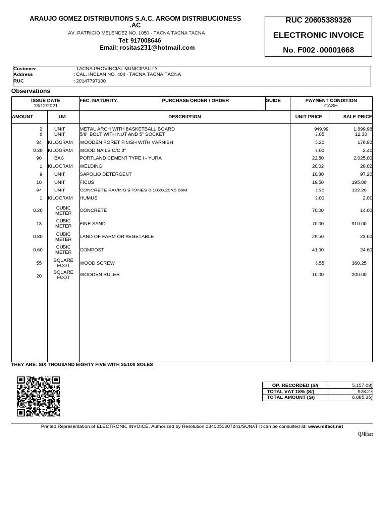 Invoice Construction Material | PDF | Building Materials | Structural ...