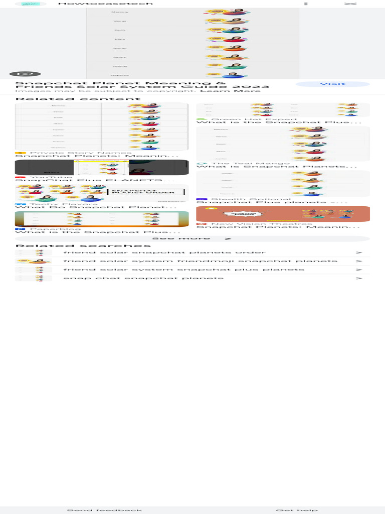 Snap Best Friends List Planets - Google Search | PDF