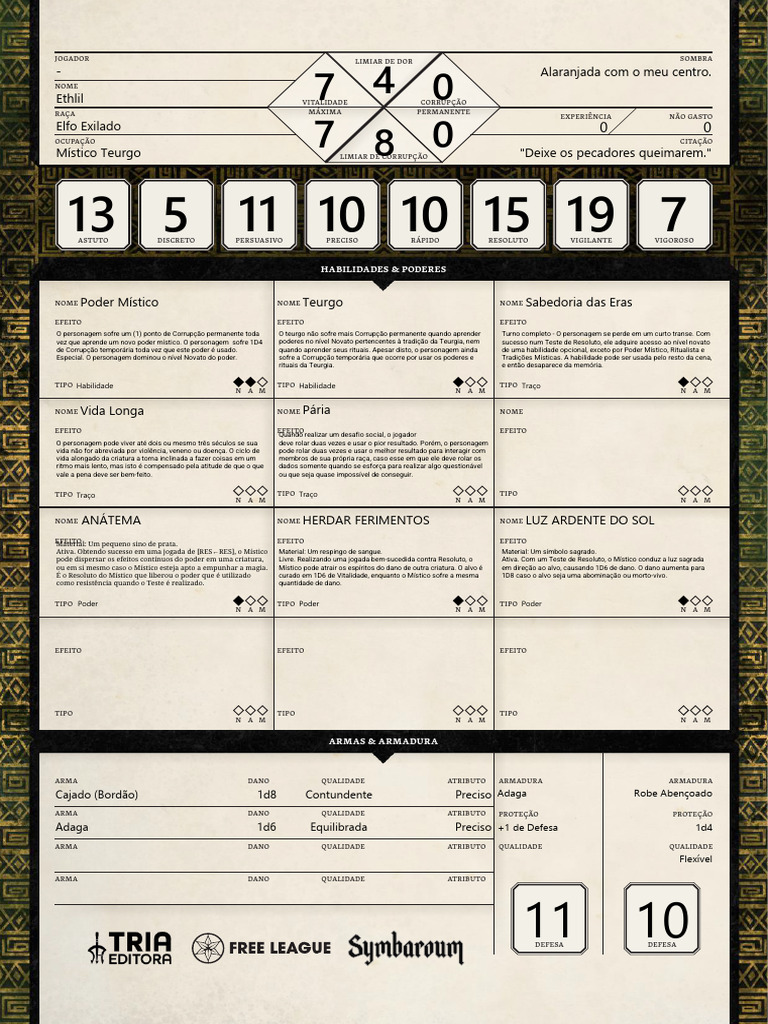 Ficha Editável (4)-Copy | PDF | Misticismo