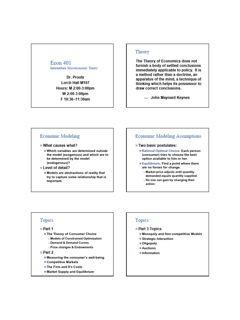 Micro 01 Six | PDF | Microeconomics | Supply And Demand