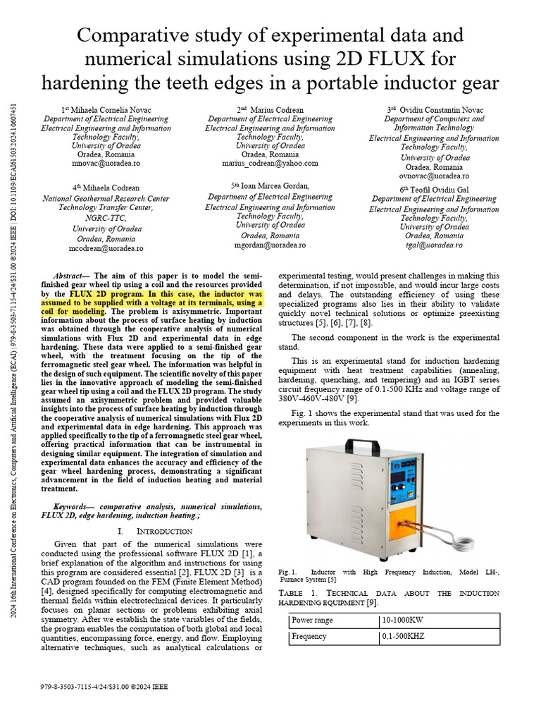 Simulation and Experimental Data Theeth Edges Portable Inductor | PDF ...