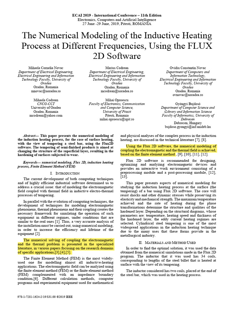 Different Frequencies, Using The FLUX 2D | PDF | Inductor | Finite ...