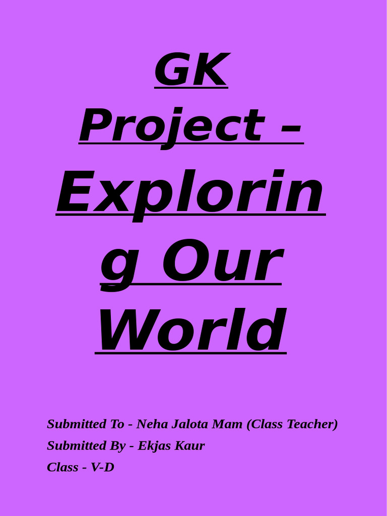 GK Project | PDF