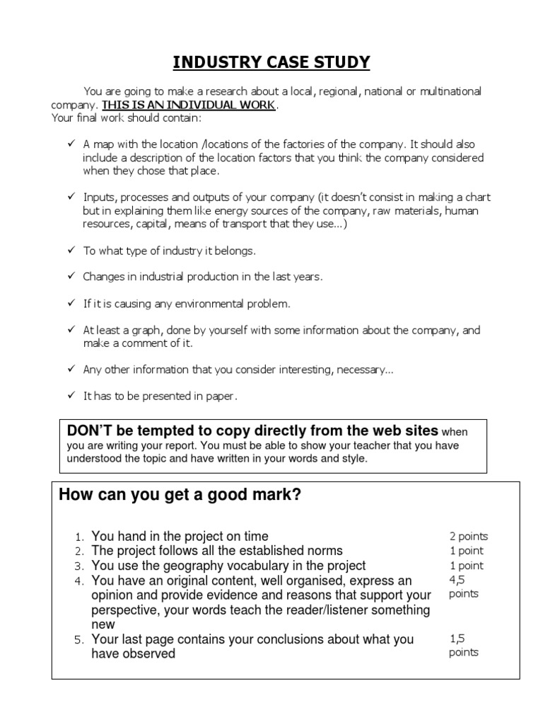 Industry Case Study Project Guide | PDF | Art