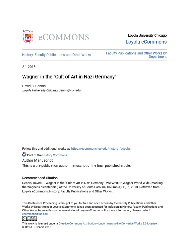 Wagner's Role in Nazi Art Politics | PDF | Nazi Germany | Nazism