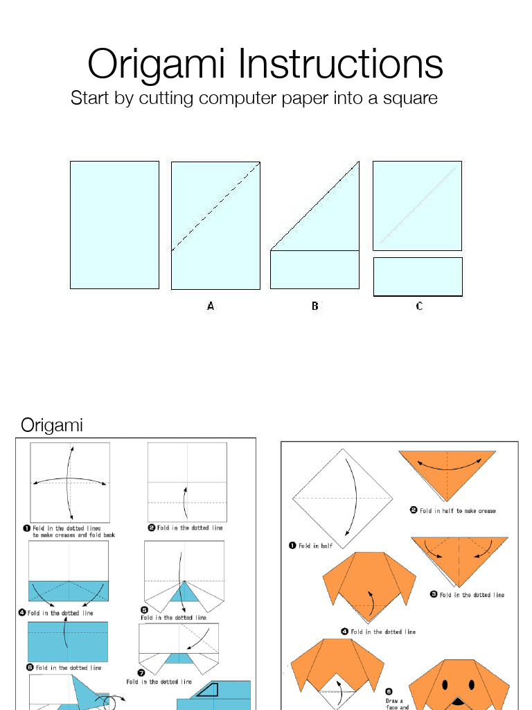 Easy Origami Square Guide | PDF