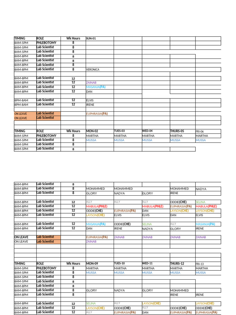 December Duty Roster 2024 | PDF