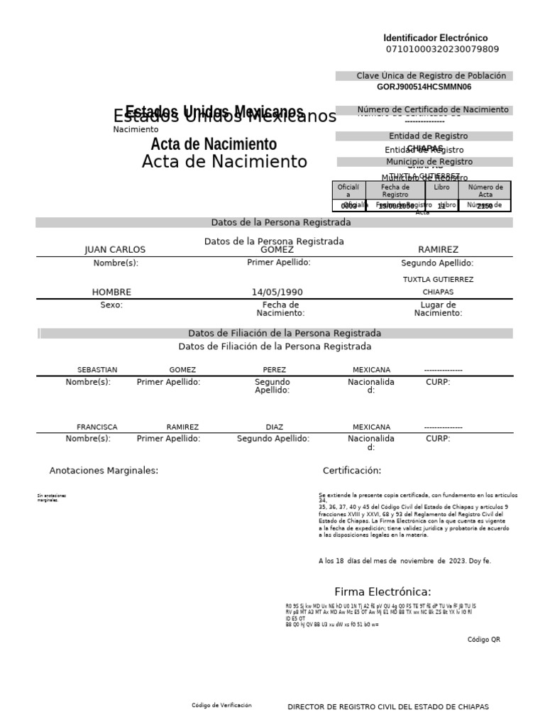 actas de nacimiento editable 1 | PDF | Privacidad | Vigilancia