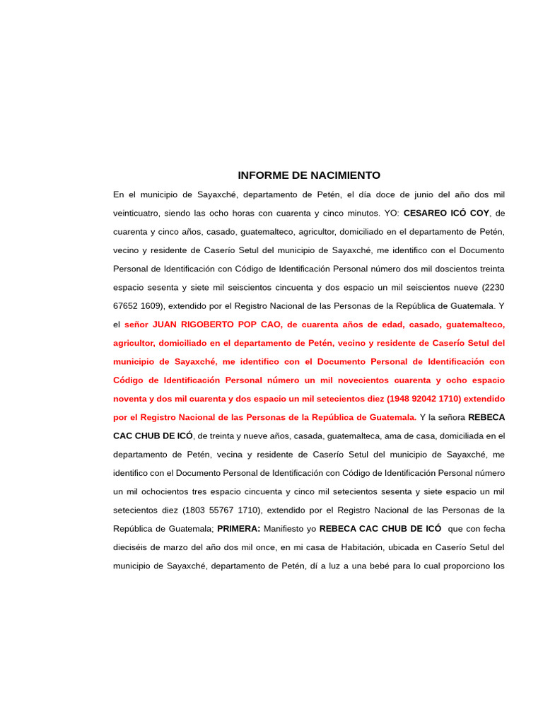 Declaracion Jurada SEÑOR ICO | PDF | Guatemala