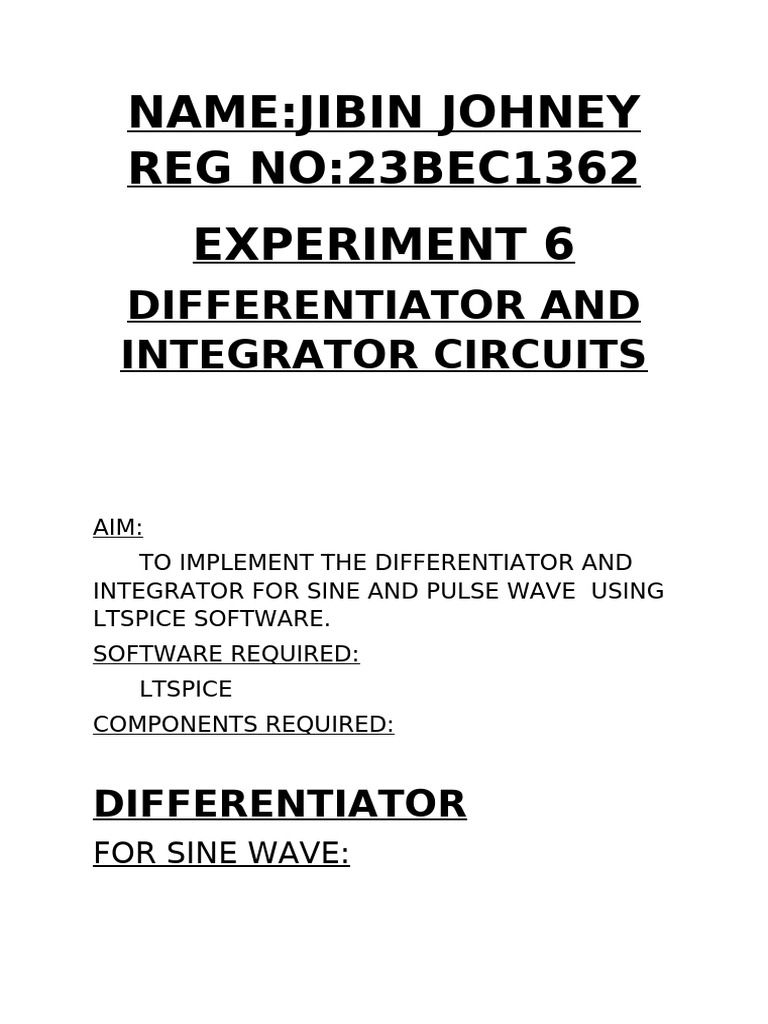 Analog Exp6 JJ | PDF