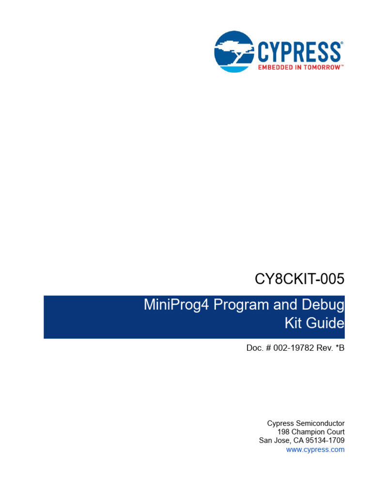 CY8CKIT-005 MiniProg4 Program and Debug Kit Guide | PDF | Electrostatic ...