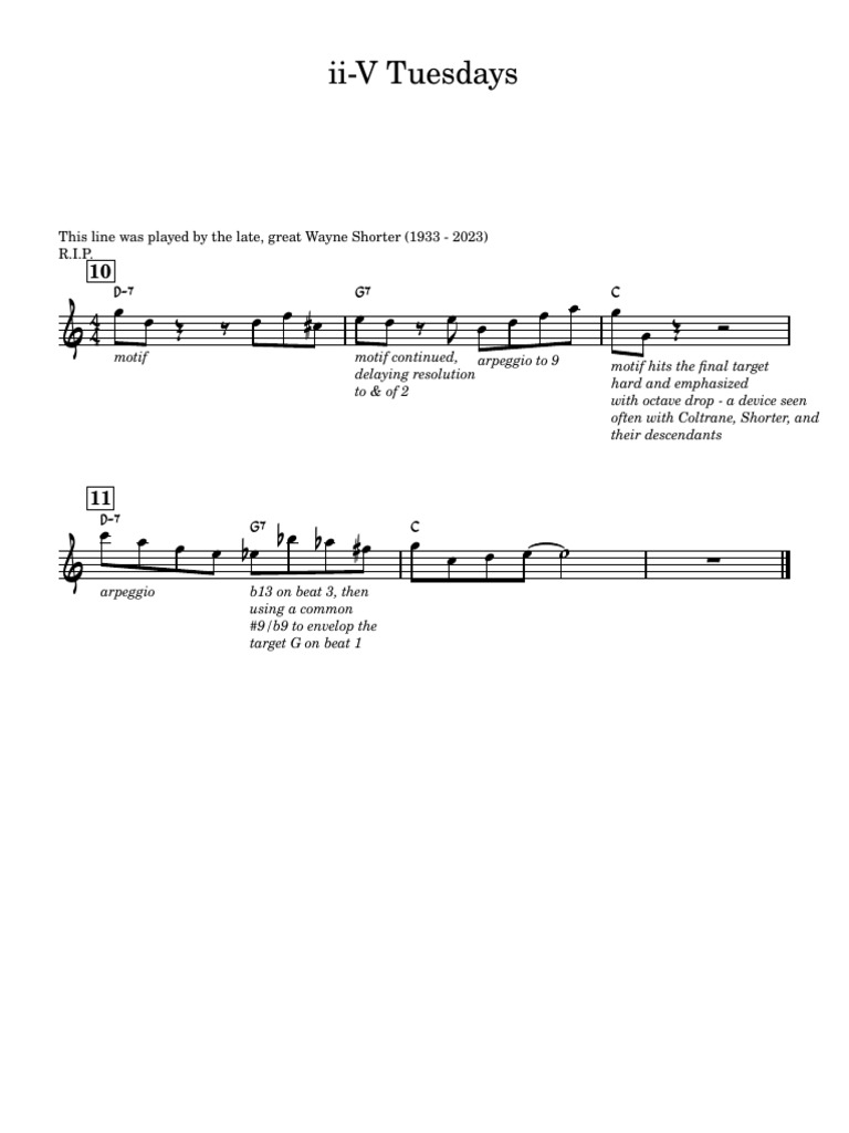 Ii-V Tuesdays - Mar 13 | PDF