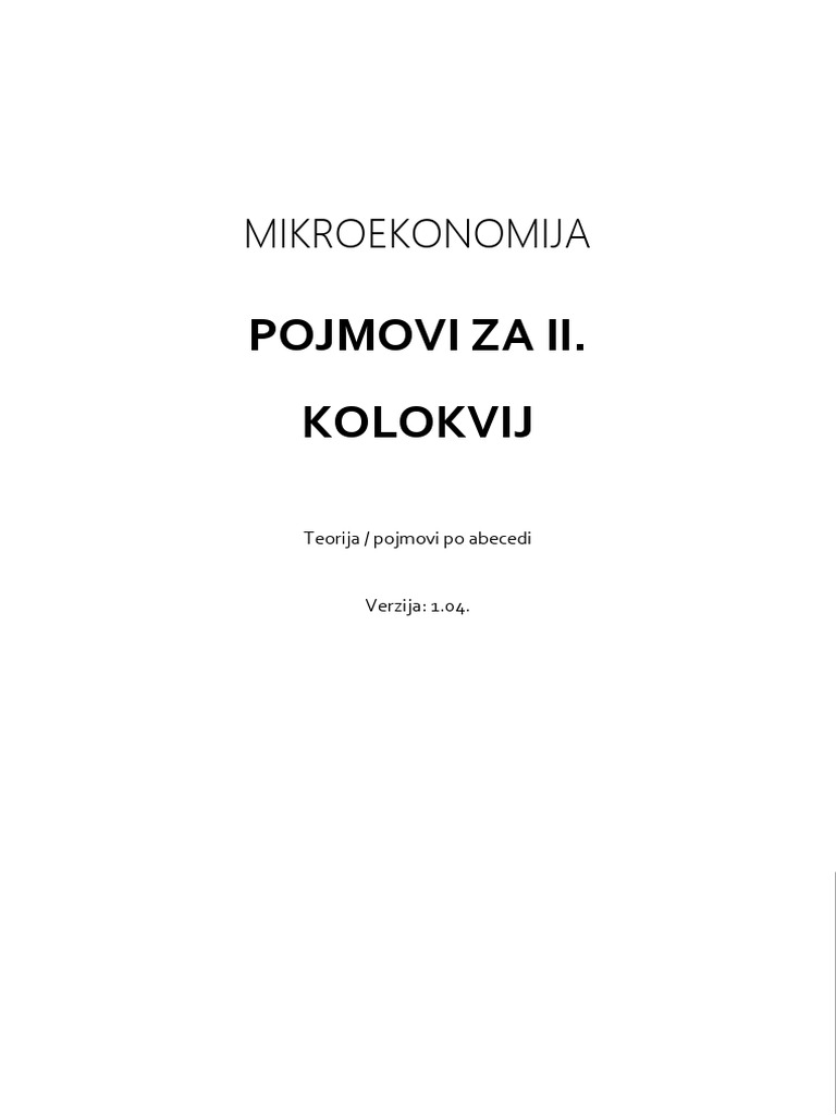 Pojmovi Za 2. Kolokvij | PDF