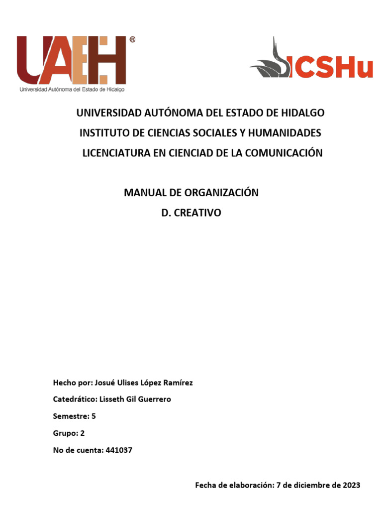 Comunicacion Organizacional Manual de Organizacion | PDF | Calidad (comercial) | Business