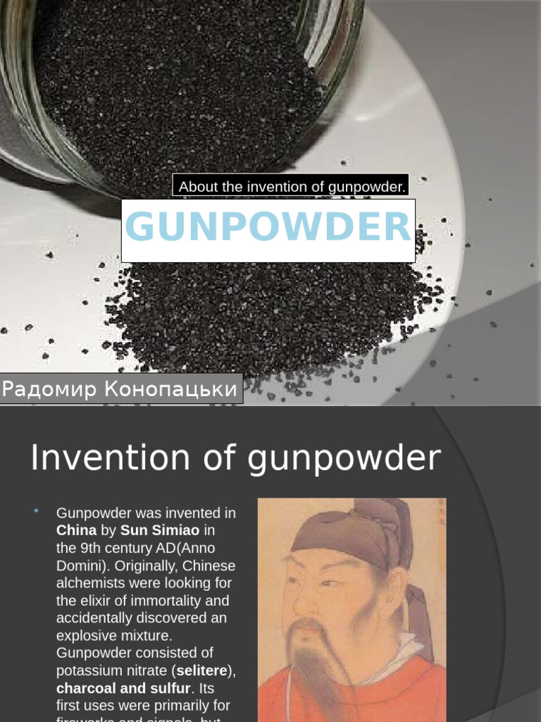 Important inventions(gunpowder) | PDF