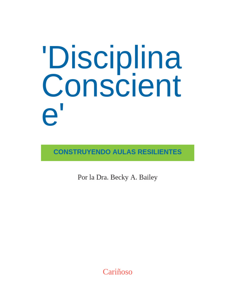 Disciplina Consciente | PDF | Enseñando | Disciplinas