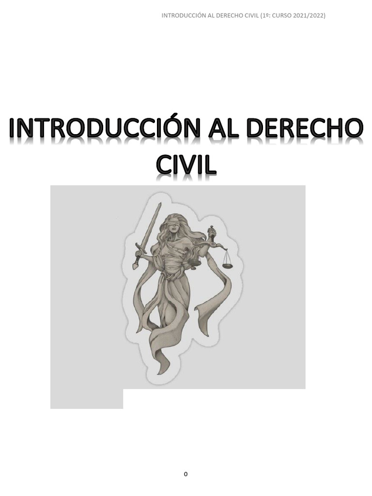 Introducción a Derecho Civil | PDF | Derecho Civil (Common Law) | Bienes (Ley)
