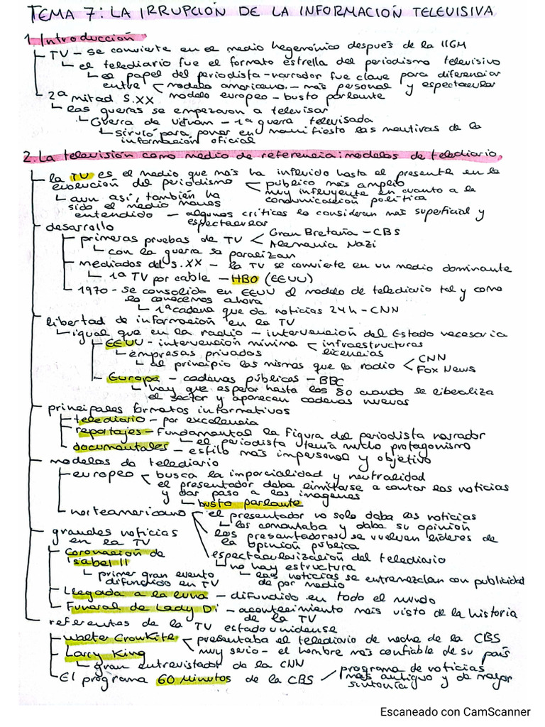Esquemas Tema 7 | PDF