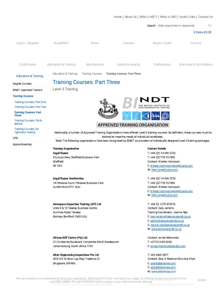 Level 3 NDT Training Course Providers | PDF | Tests | Nondestructive ...