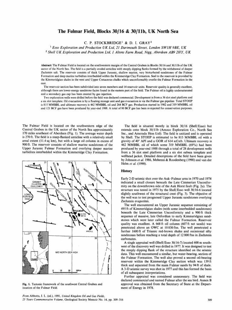 stockbridge-gray-1992-the-fulmar-field-blocks-30-16-30-llb-uk-north-sea ...