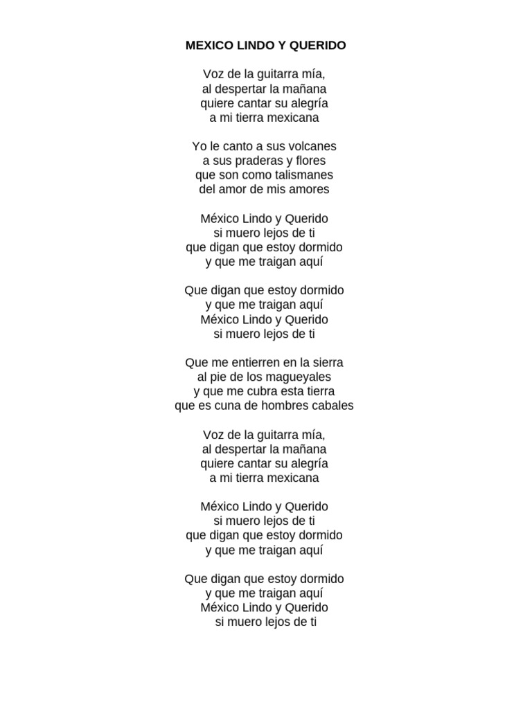 Canciones Tradicionales Mexicanas | PDF
