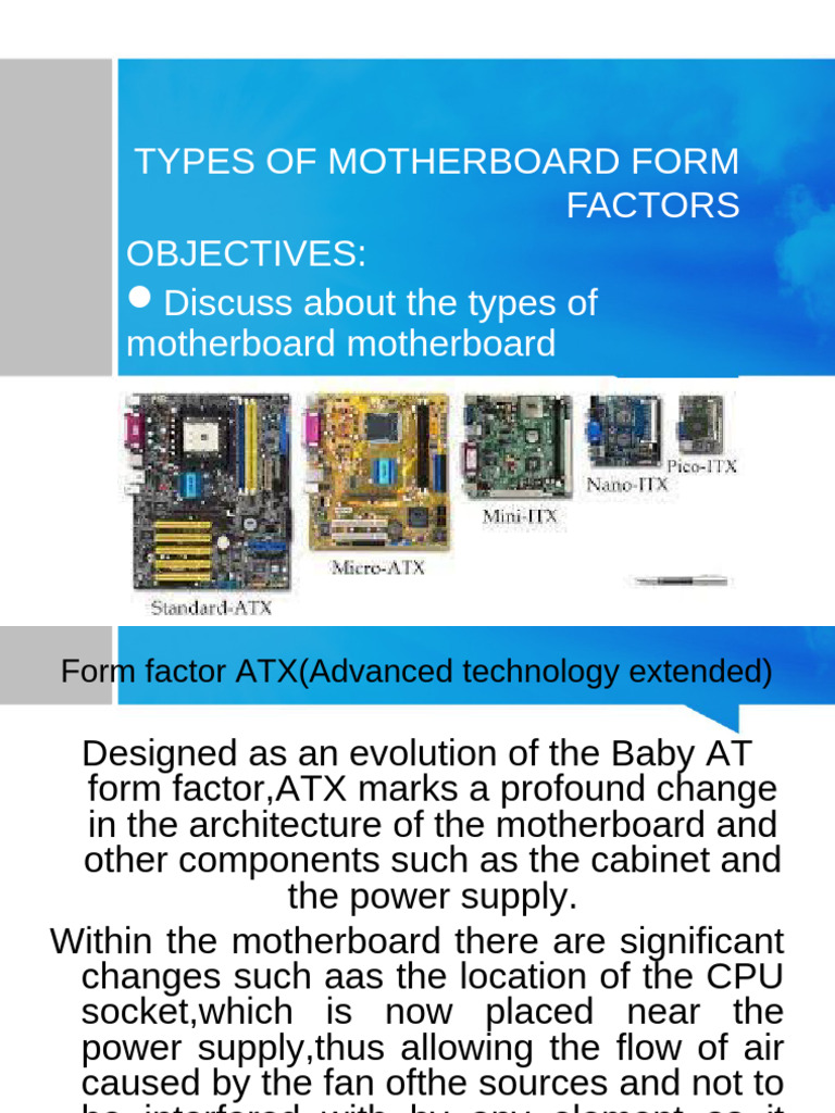 Types of Motherboard Form Factors | PDF | Computer Engineering | Personal Computers