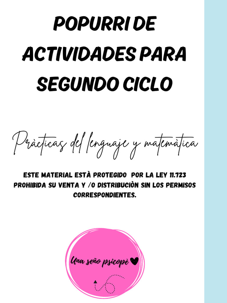 Popurri de Actividades - 2do Ciclo | PDF