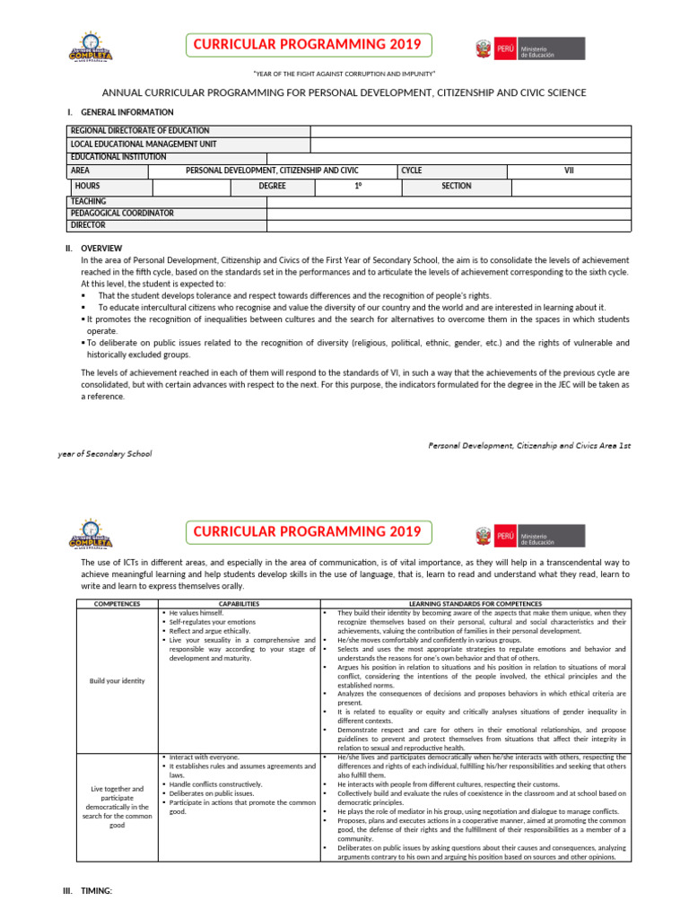 Personal Development - First Year | PDF | Teachers | Emotions