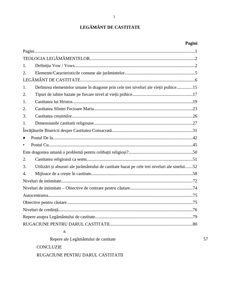 Votul de castitate | PDF